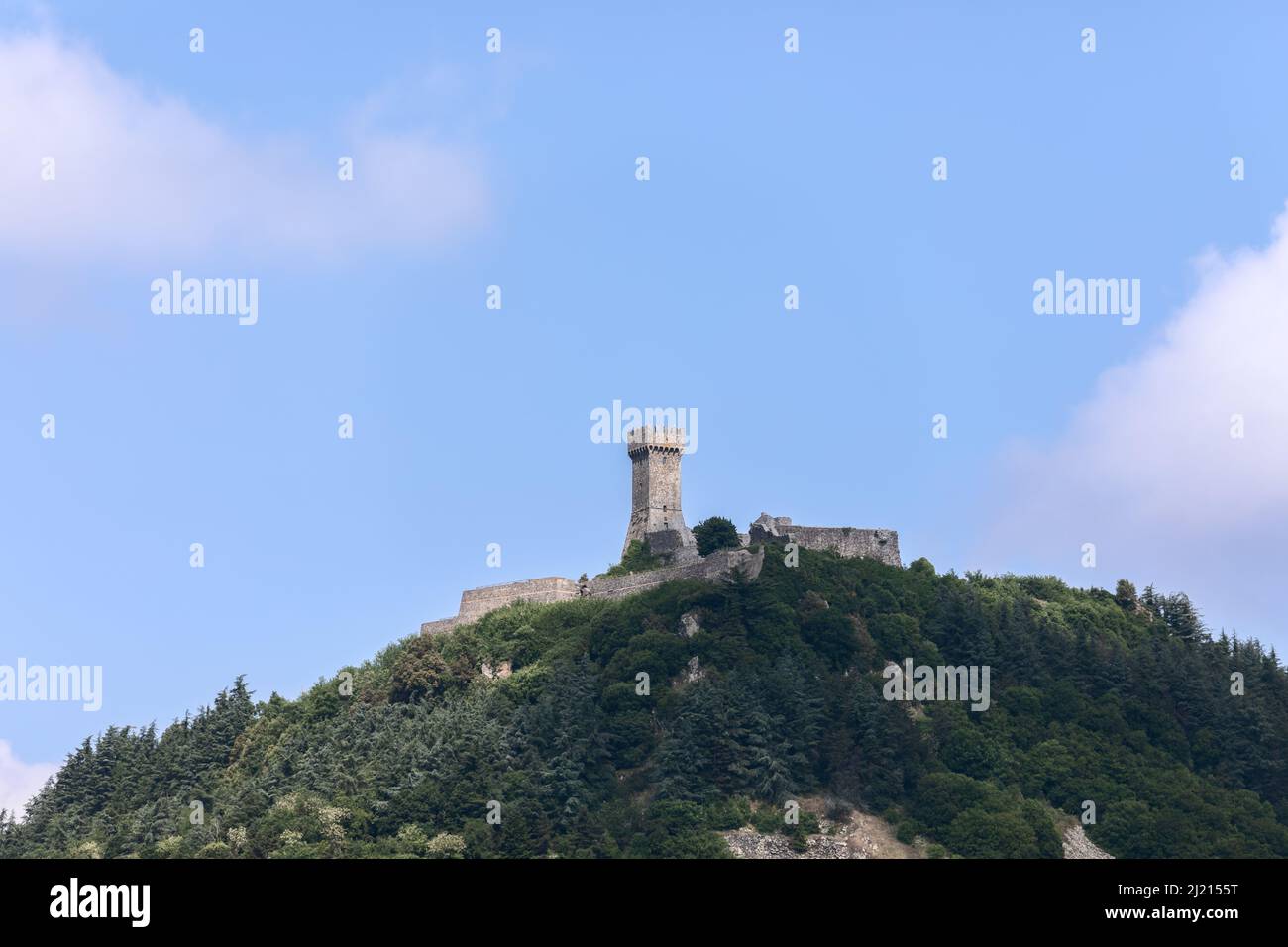 The ancient historic defensive stone fortress and tower Rocca of ...