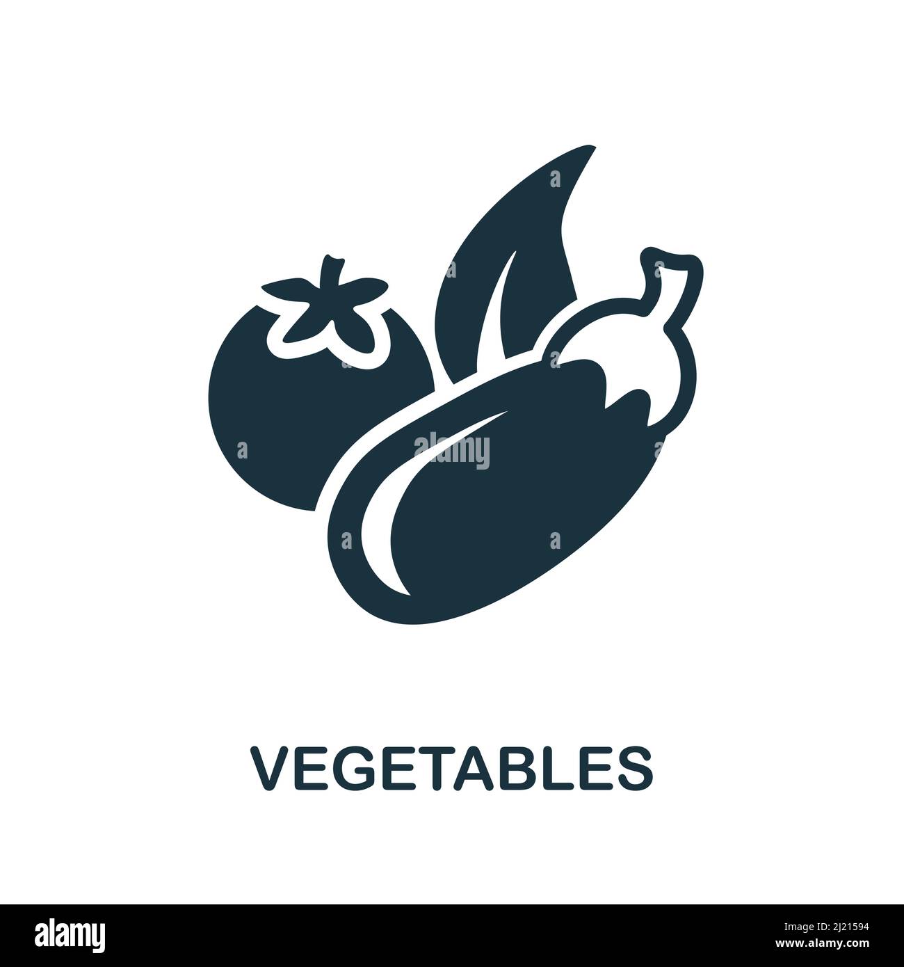 Vegetables icon. Monochrome simple Vegetables icon for templates, web ...