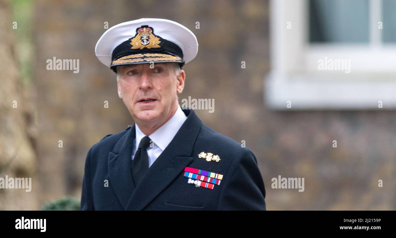 London, UK. 29th Mar, 2022. chief of the defence staff Admiral Sir Tony ...