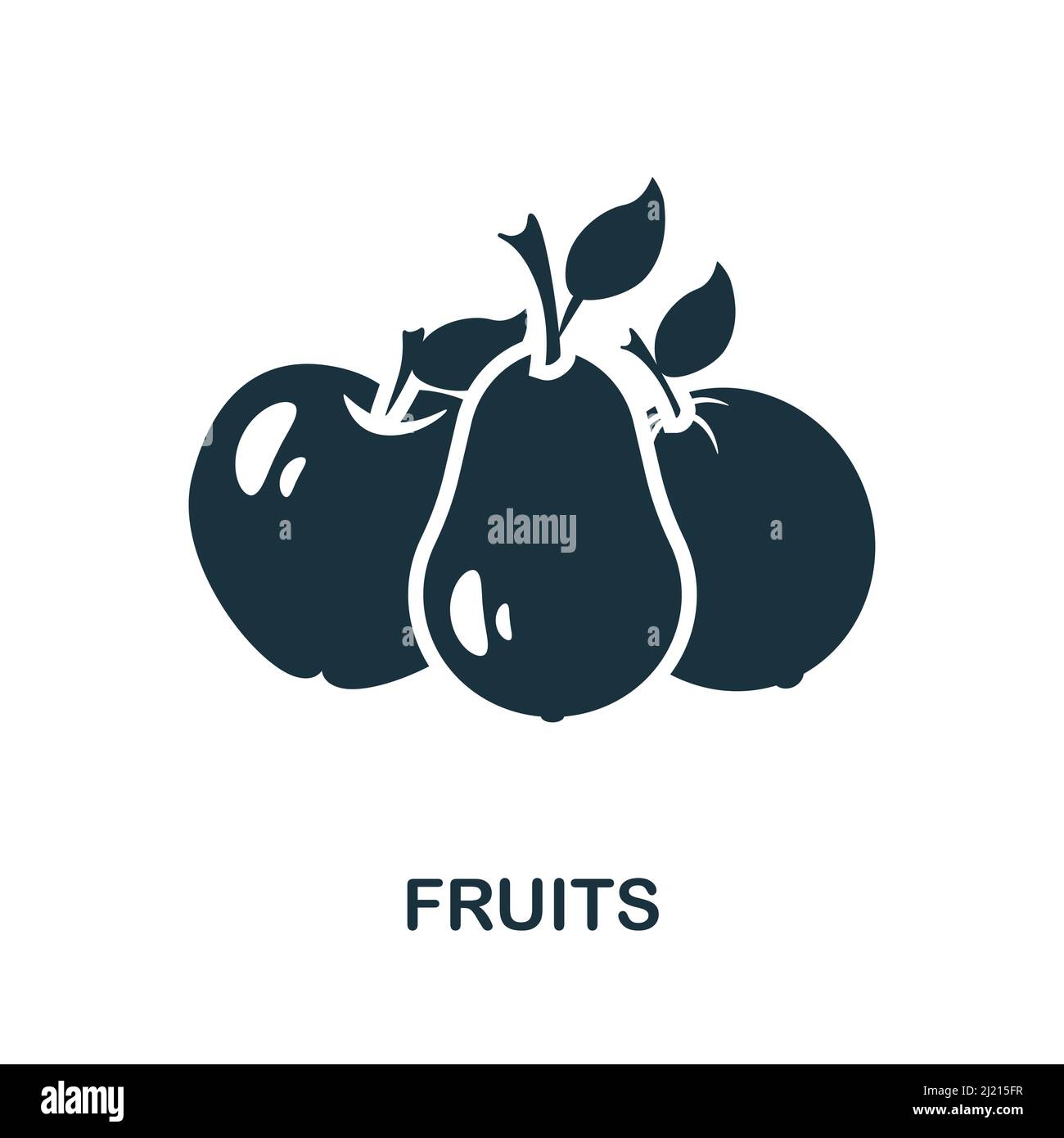 Fruits icon. Simple line element fruits symbol for templates, web ...