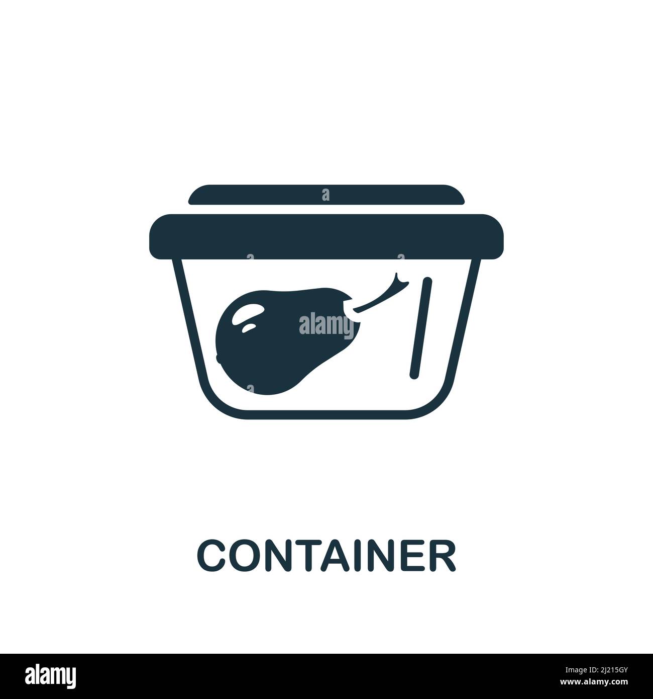 Container icon. Simple line element container symbol for templates, web ...