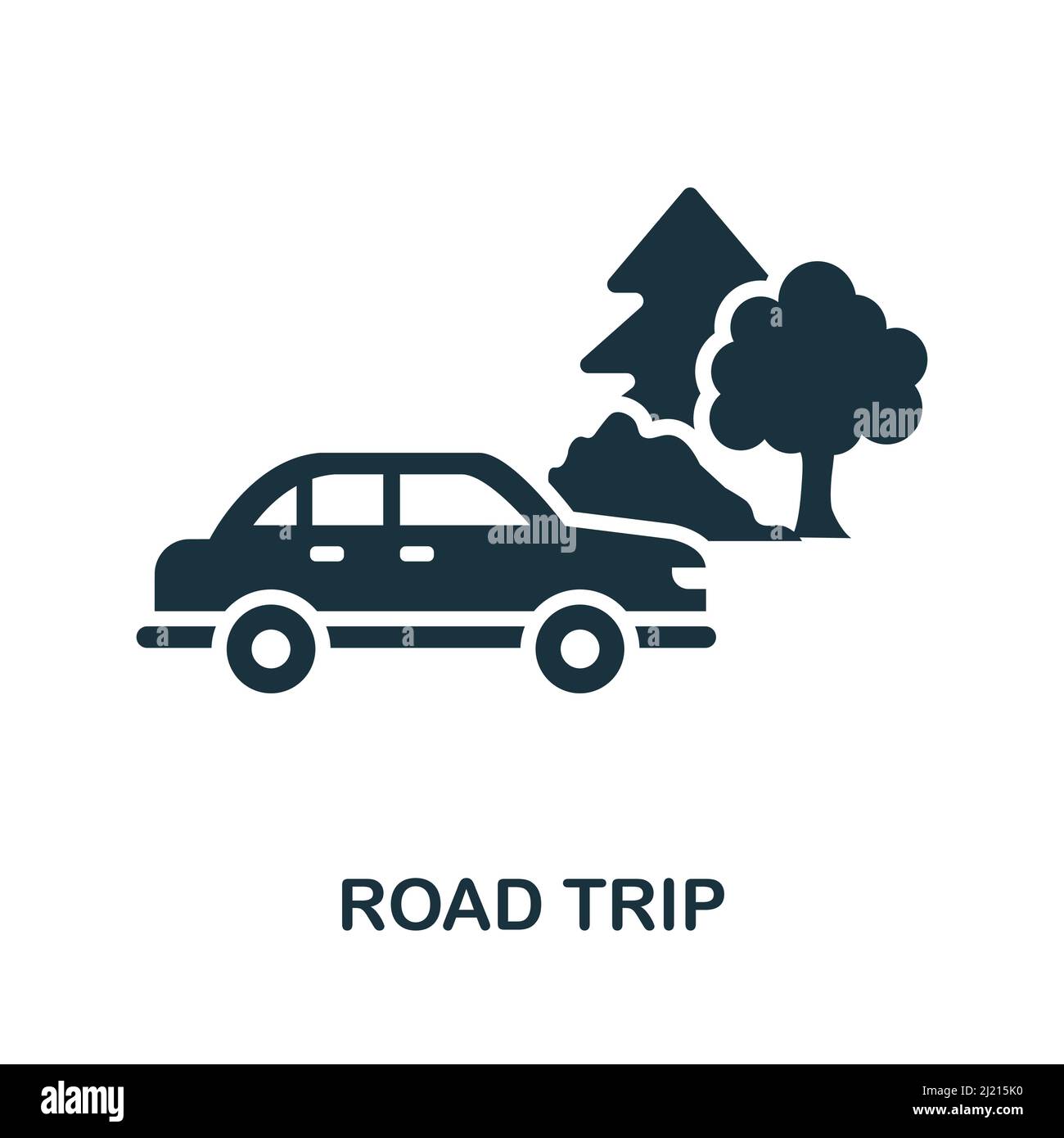 Road Trip icon. Simple line element road trip symbol for templates, web ...