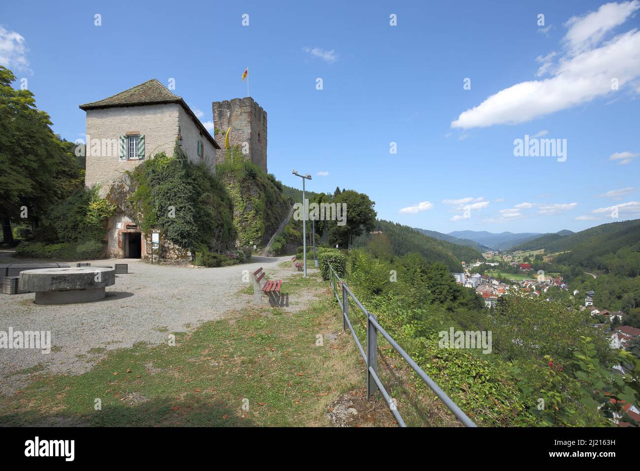 Powder tower at the castle in Hornberg, Baden-Württemberg, Germany ...