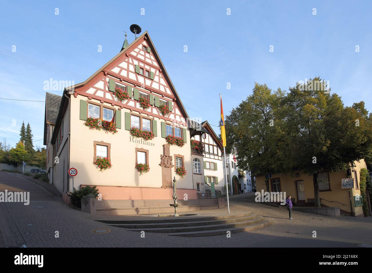 Town hall in Bahlingen am Kaiserstuhl, Baden-Württemberg, Germany Stock ...
