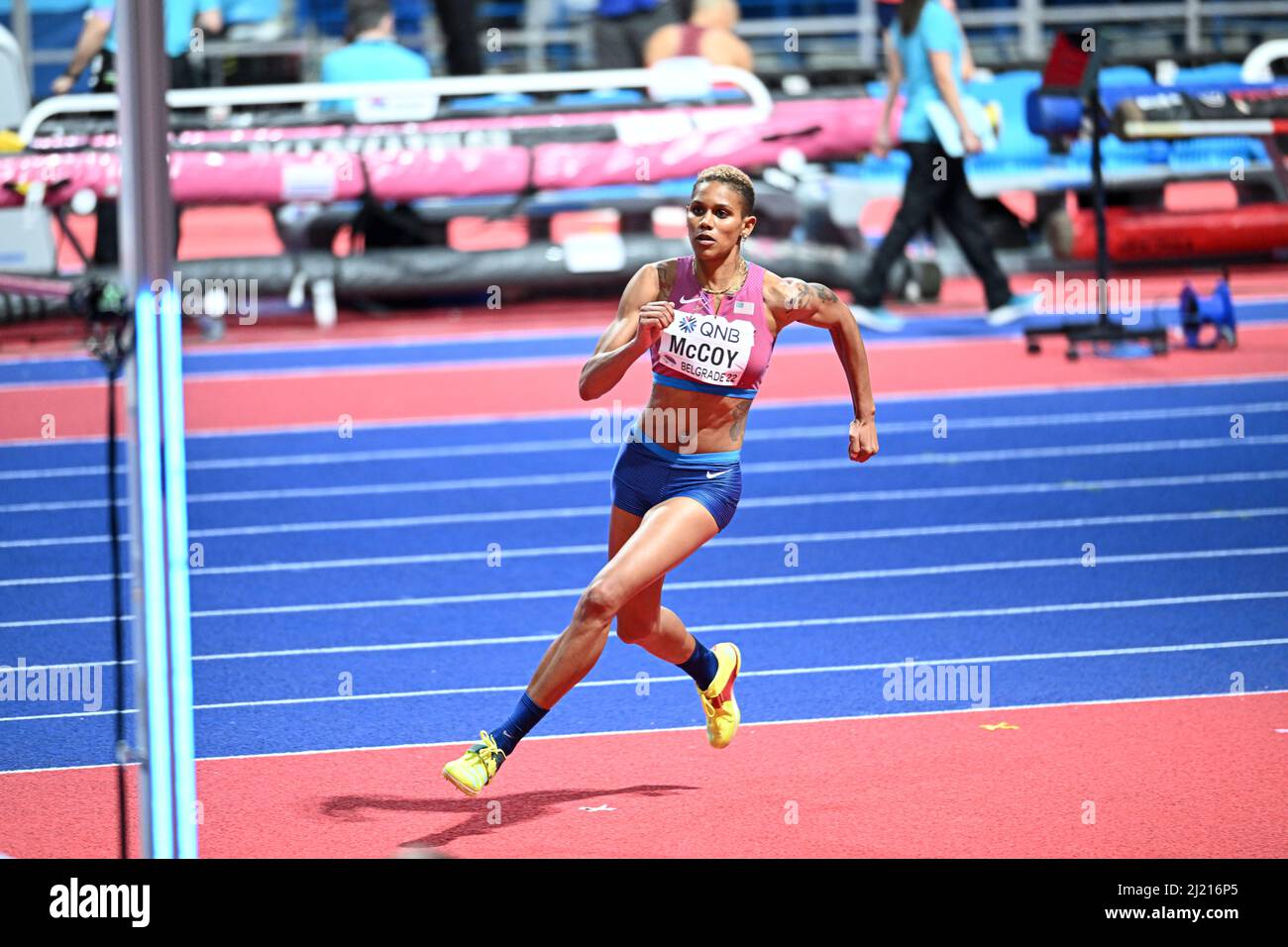 Rachel Mccoy participating in the 2022 Belgrade Indoor World ...