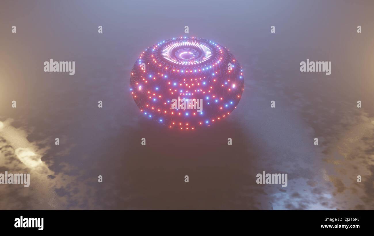 3d illustration of 4K UHD glowing neon torus Stock Photo - Alamy