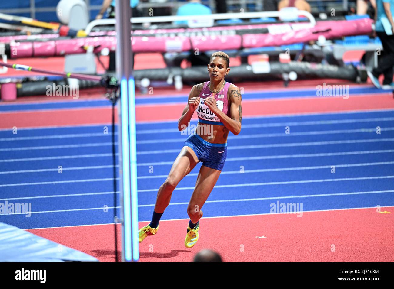 Rachel Mccoy participating in the 2022 Belgrade Indoor World ...