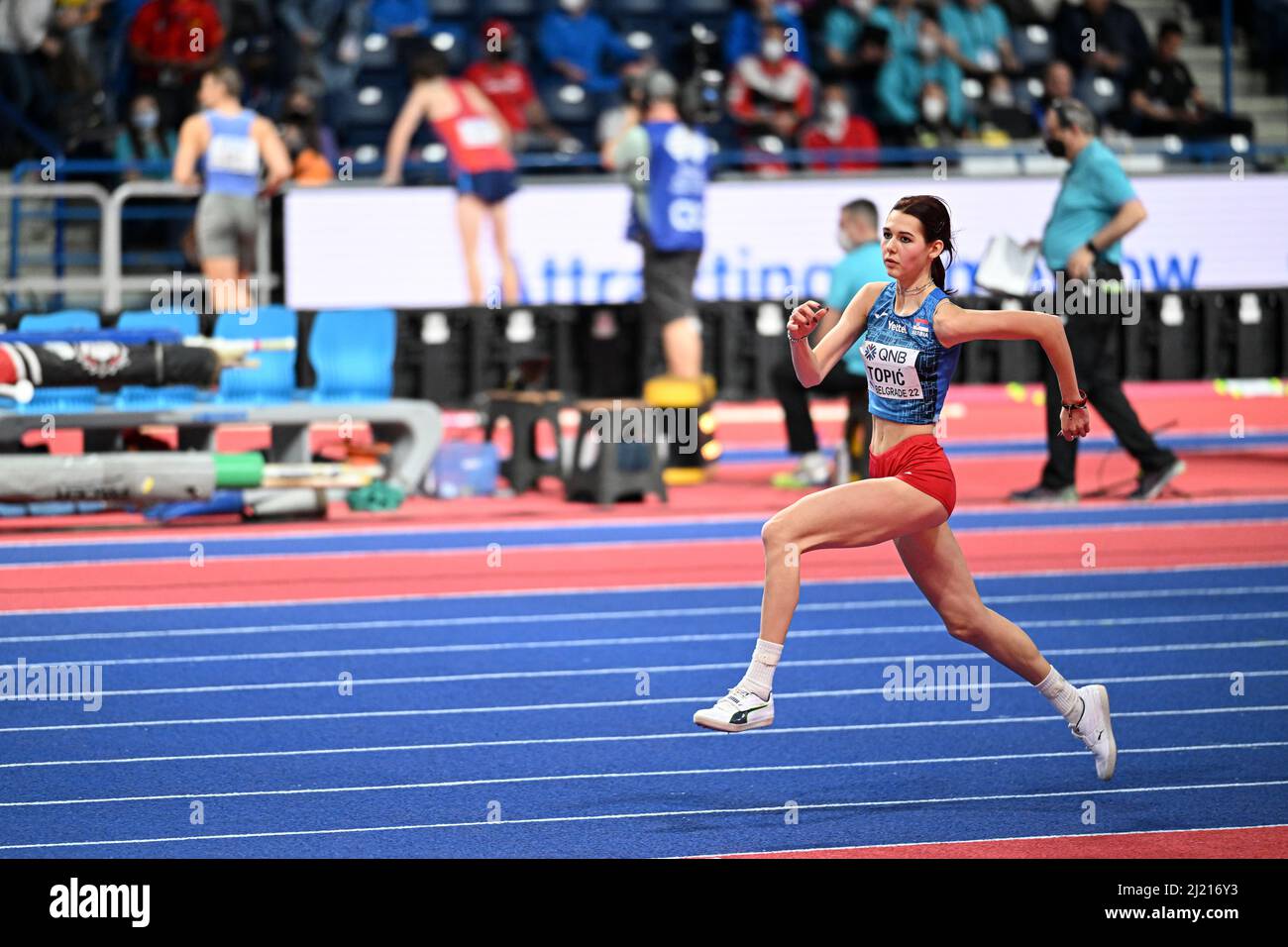Angelina Topic participating in the 2022 Belgrade Indoor World ...