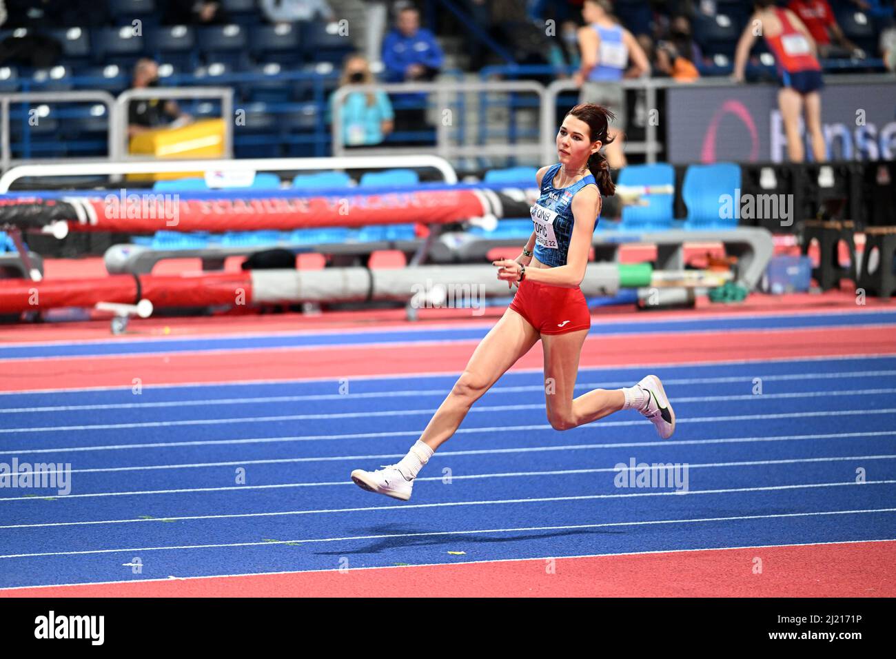 Angelina Topic participating in the 2022 Belgrade Indoor World ...