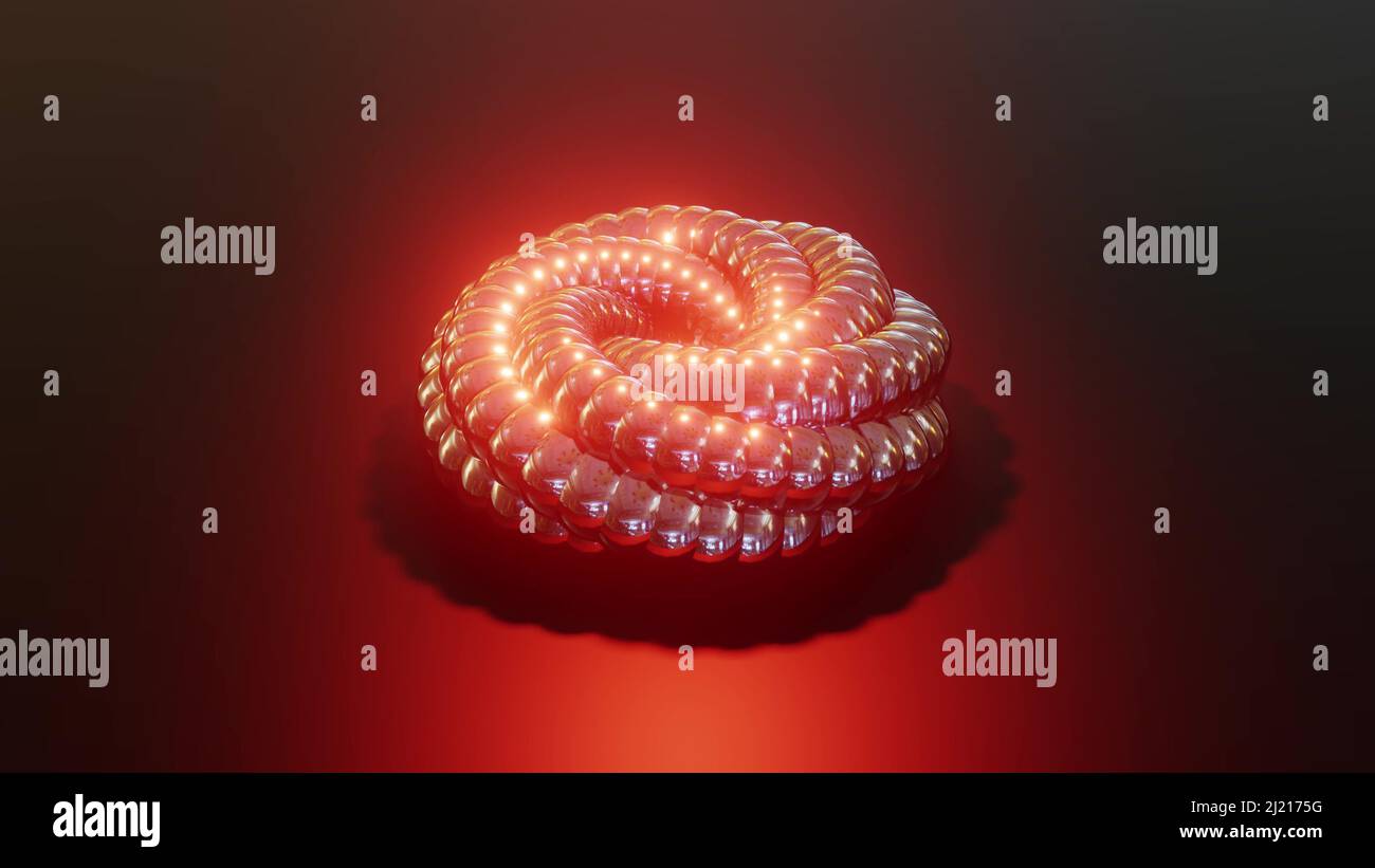 3d illustration of 4K UHD wire illuminated with red light Stock Photo ...