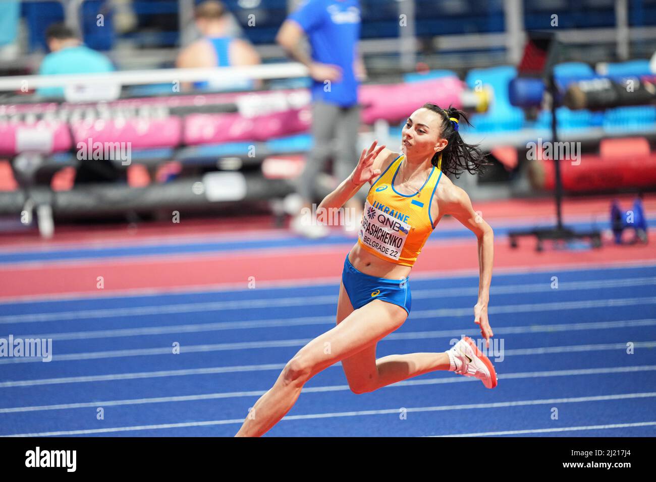 Iryna Gerashchenko participating in the 2022 Belgrade Indoor World ...