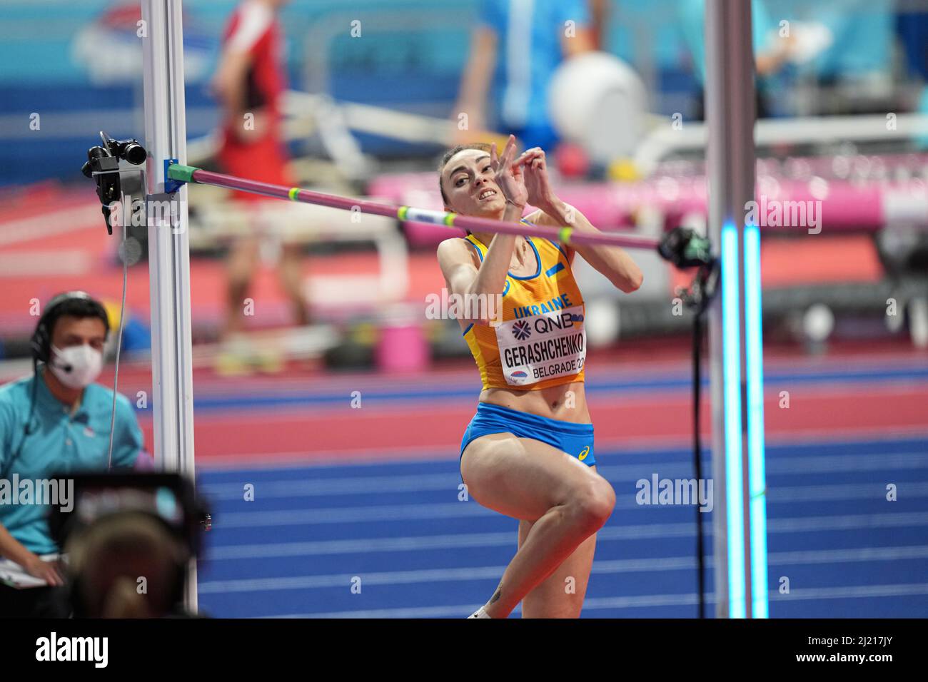 Iryna Gerashchenko participating in the 2022 Belgrade Indoor World ...
