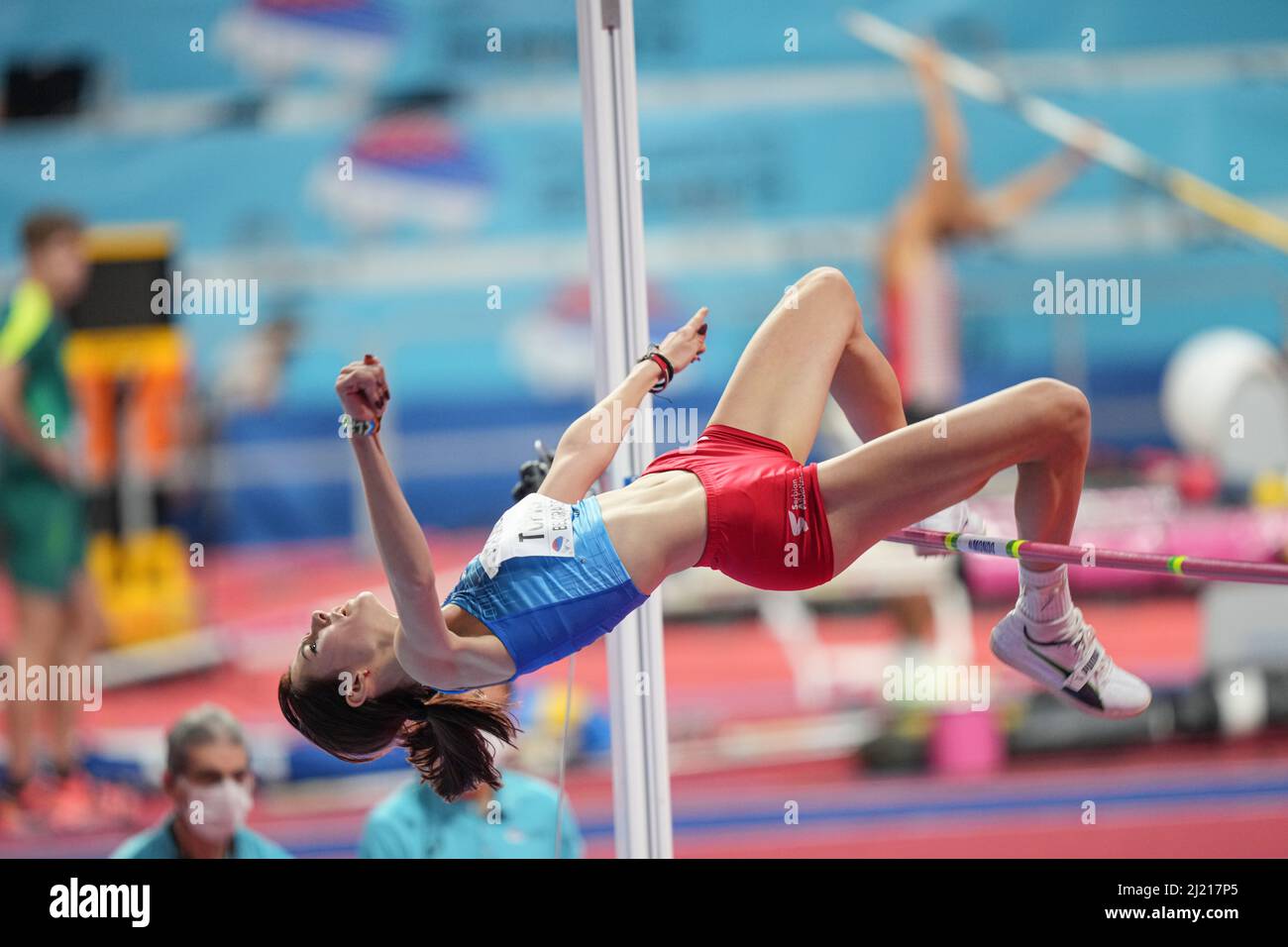 Angelina Topic participating in the 2022 Belgrade Indoor World ...