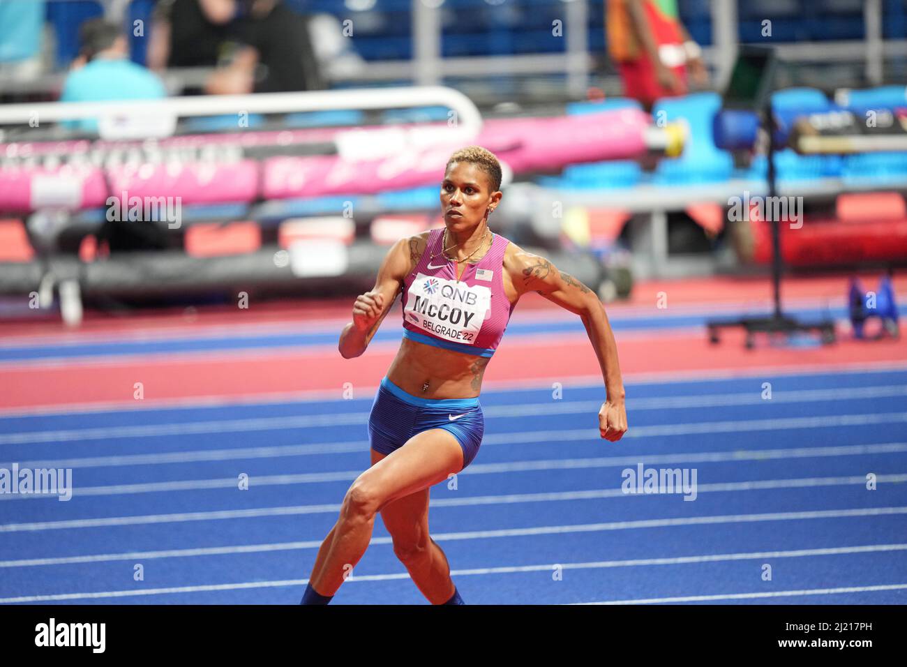 Rachel Mccoy participating in the 2022 Belgrade Indoor World ...