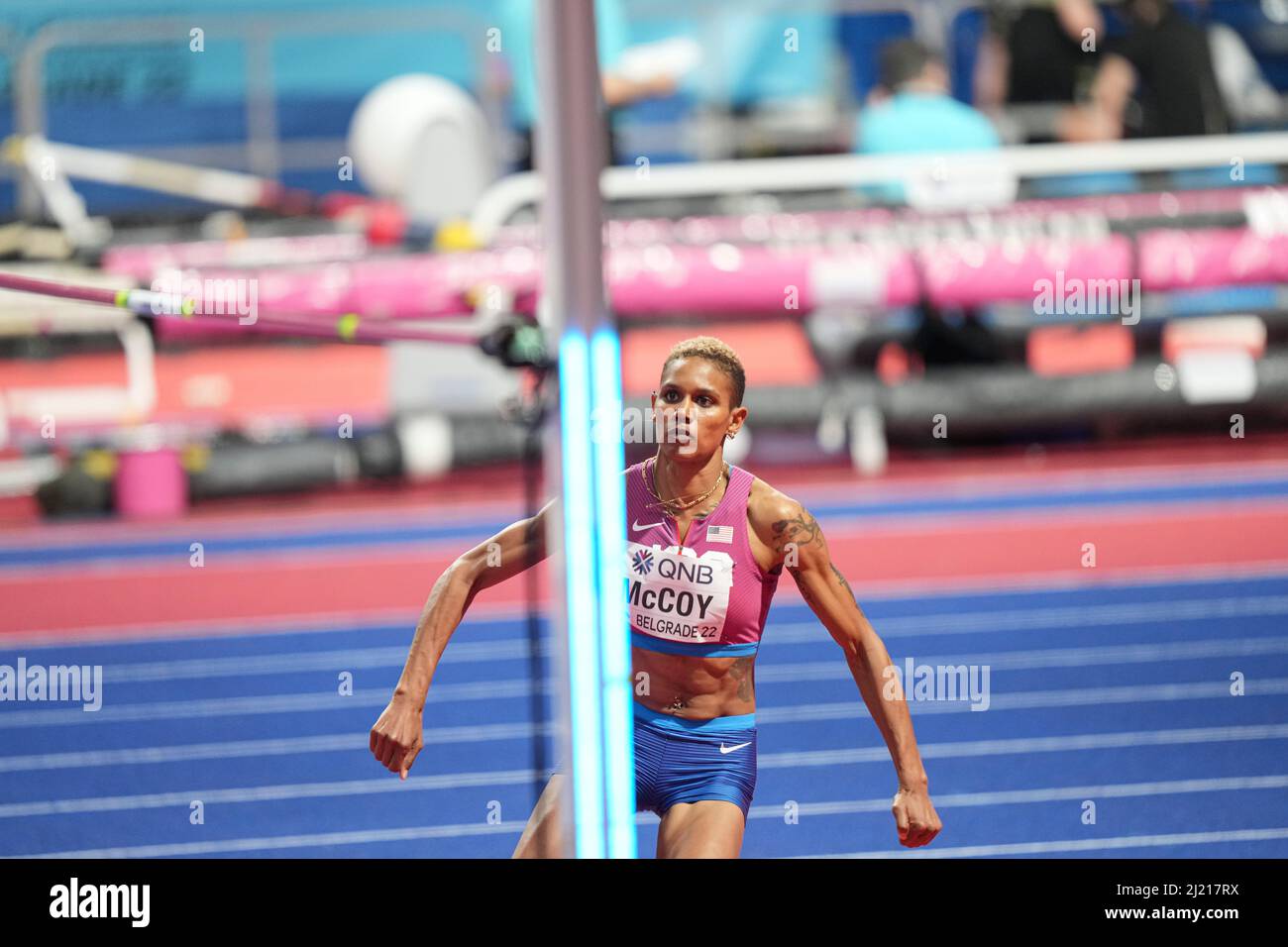Rachel Mccoy participating in the 2022 Belgrade Indoor World ...