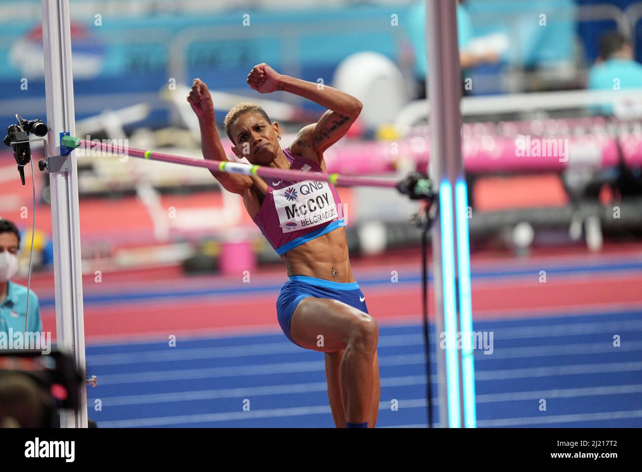 Rachel Mccoy participating in the 2022 Belgrade Indoor World ...