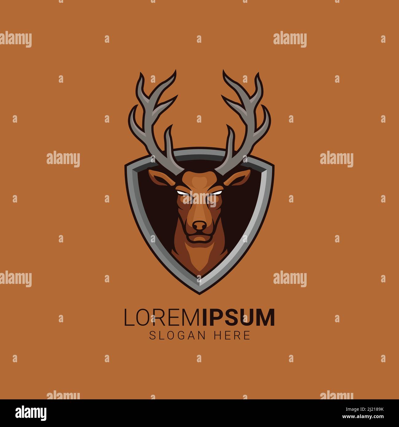 Deer Head Logo Orange