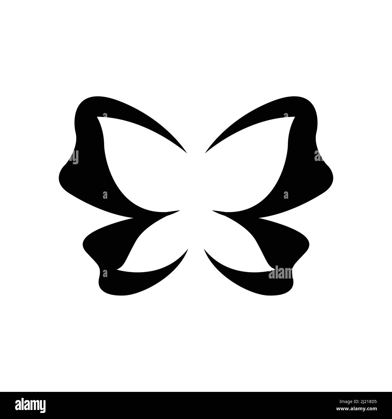 Vector butterfly abstract logo Black and White Stock Photos & Images ...