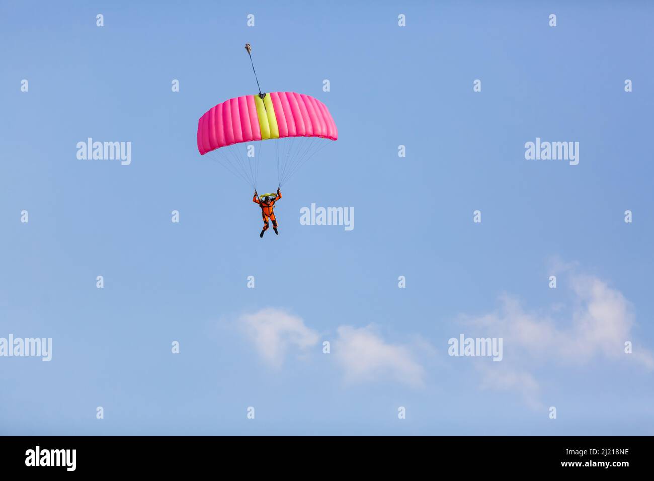 Skydiver freedom concept vintage color Stock Photo - Alamy