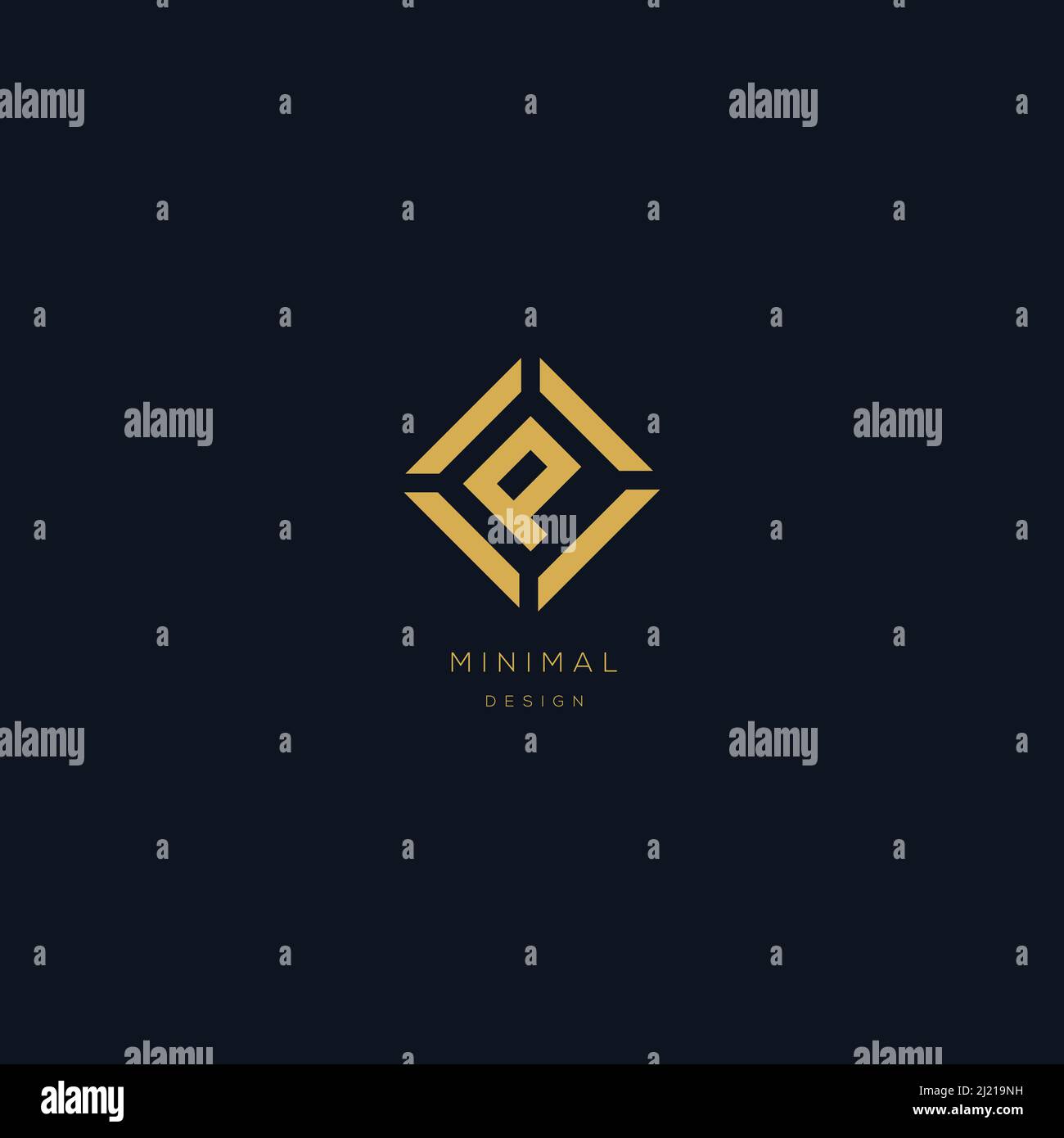 A modern, bold logo on a dark background. EPS10, Vector Stock Vector ...
