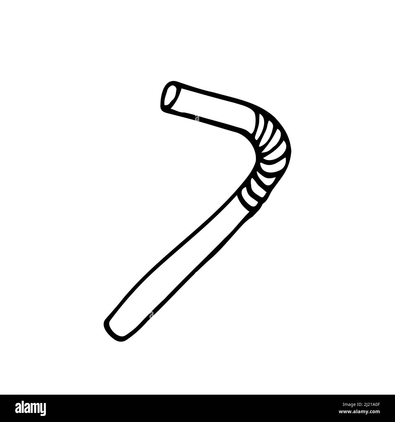 vector doodle plastic straw. Plastic pollution Stock Vector Image & Art ...