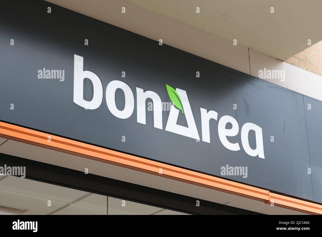 VALENCIA, SPAIN - MARCH 28, 2022: Bonarea is a Spanish supermarket ...