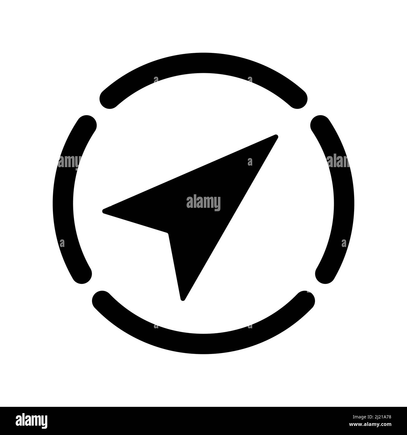 Compass icon logo vector, Arrow Thin Line Icon for Web User Interface ...