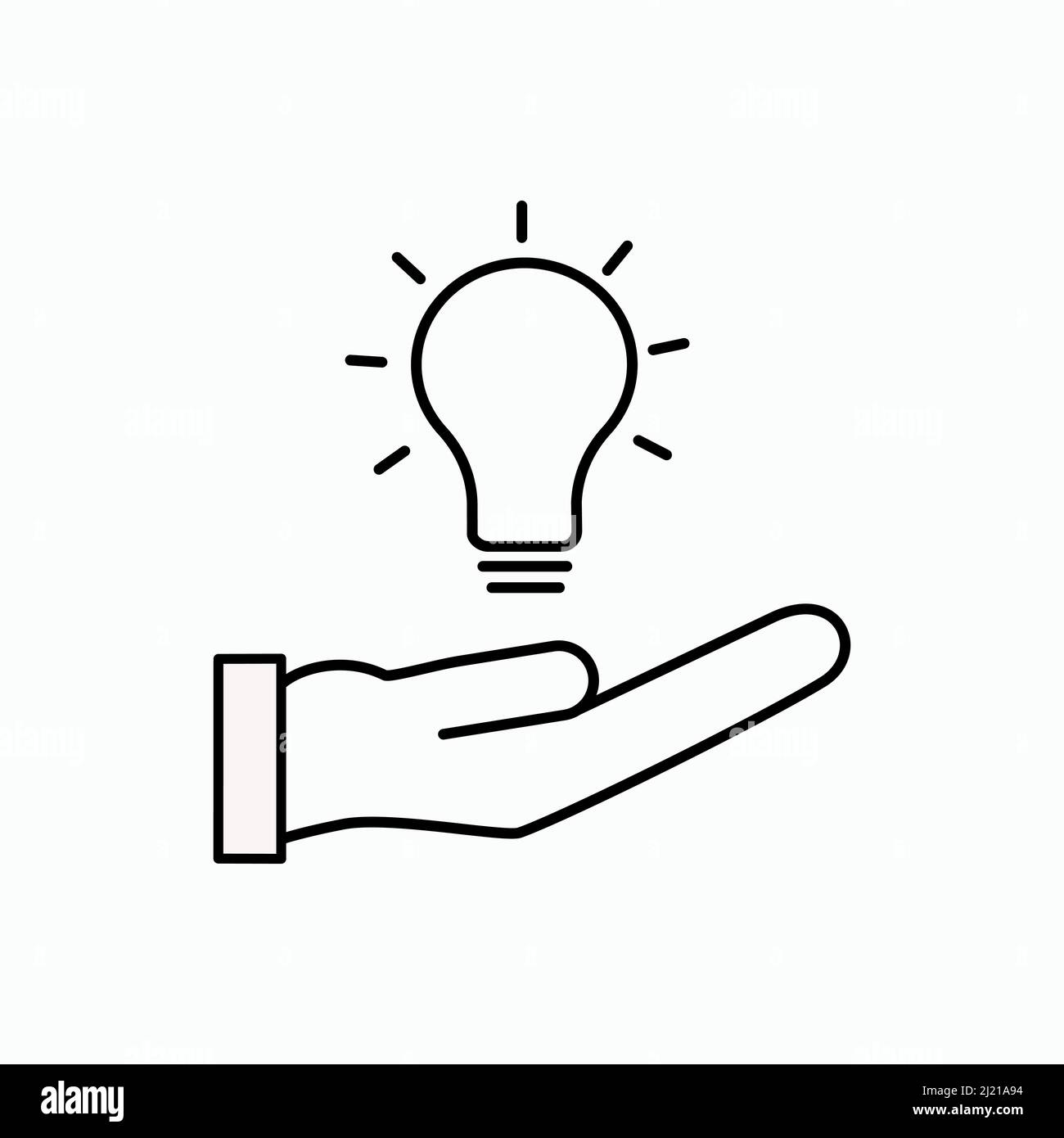 Editable real line icon of a business person giving a paper file with ...