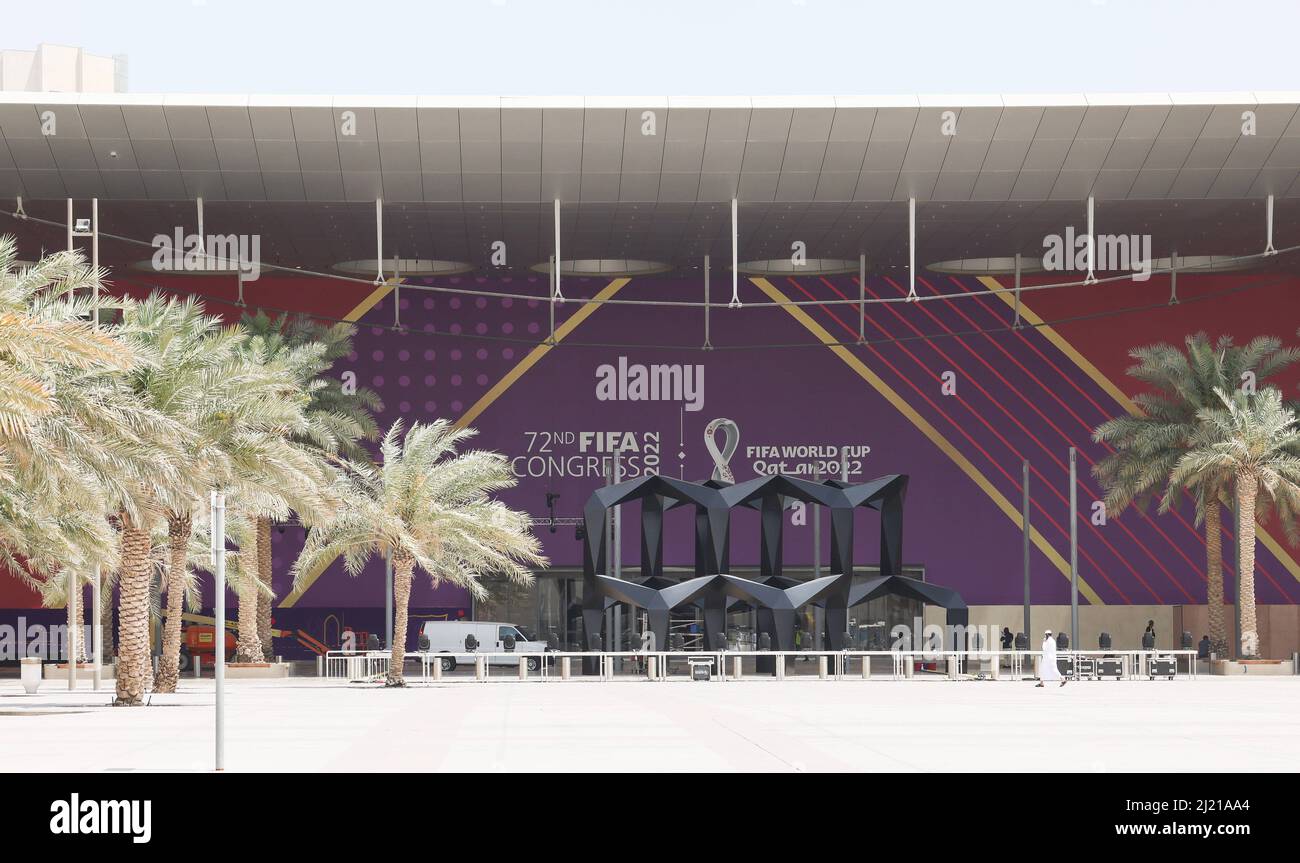 Doha, Qatar. 29th Mar, 2022. View of the entrance to the Doha ...
