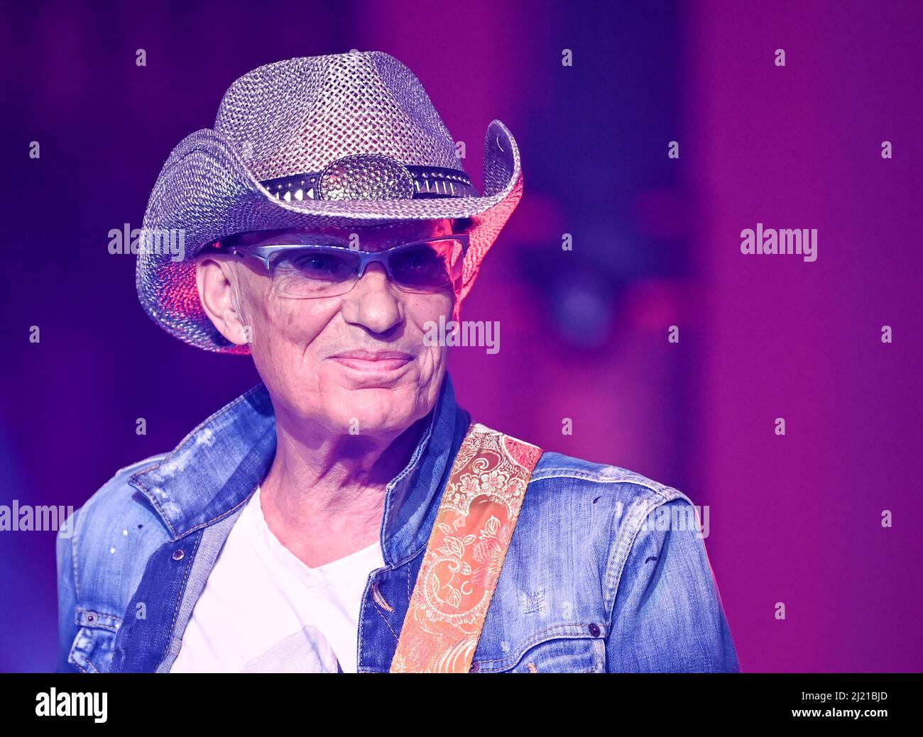 Berlin, Germany. 28th Mar, 2022. Fritz Puppel from the band City at the ...