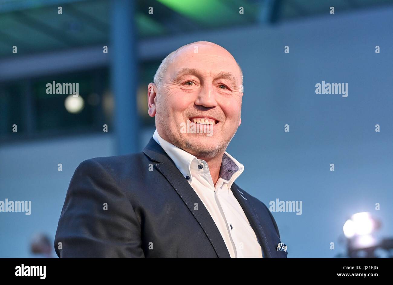 Berlin, Germany. 28th Mar, 2022. Former national soccer player Jonny ...