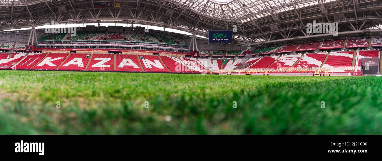 Kazan, Russia. 2022 March 28. Stadium Ak Bars Arena or Kazan Arena ...