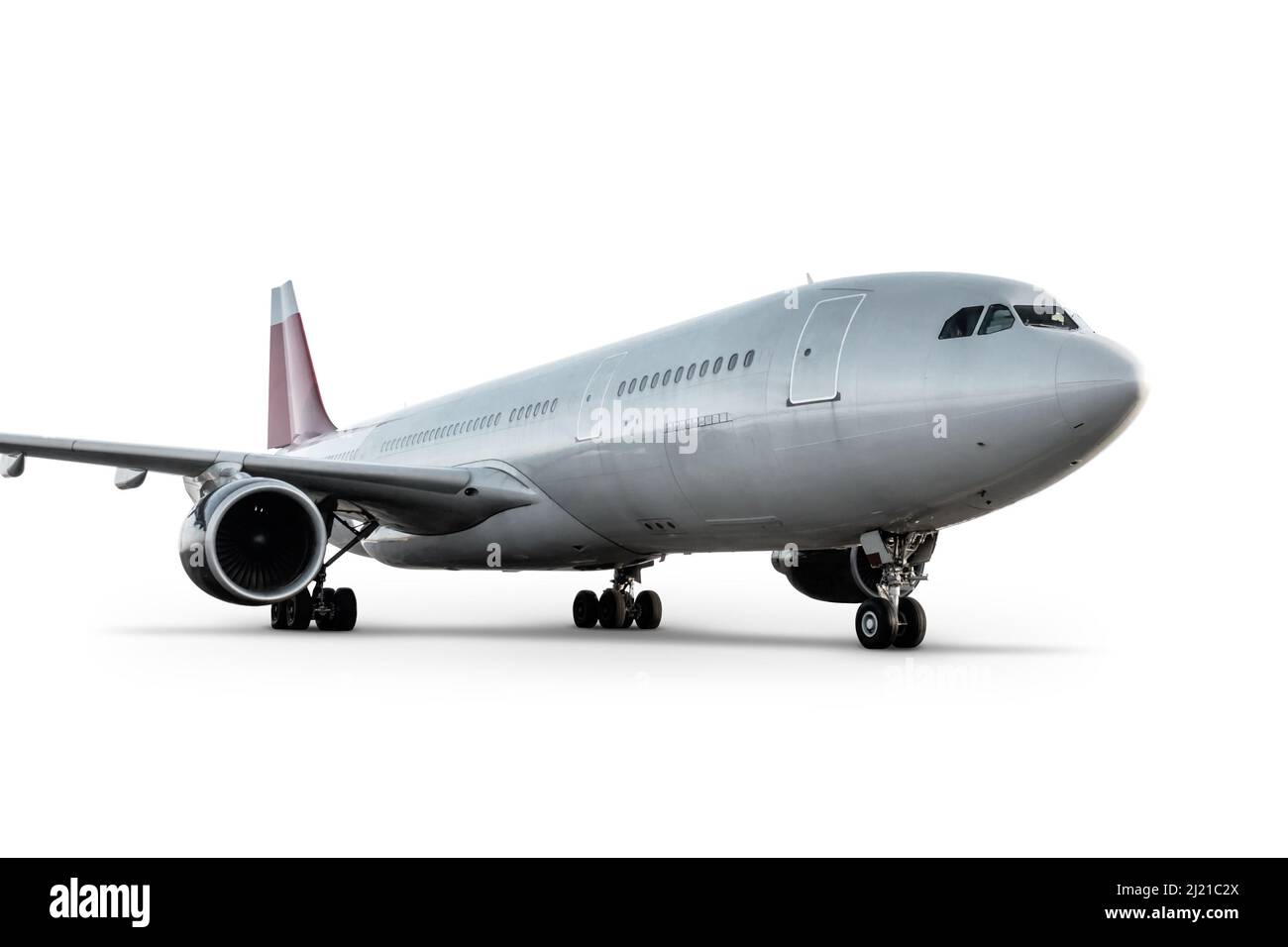 Wide body passenger jet plane isolated on white background Stock Photo ...