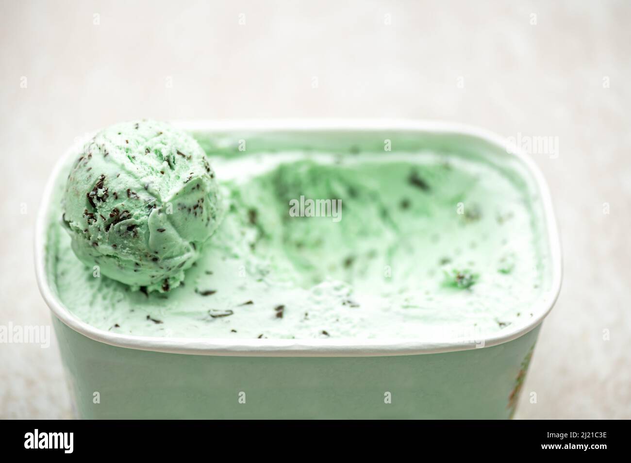 Mint Choc Chip Ice Cream Stock Photo - Alamy