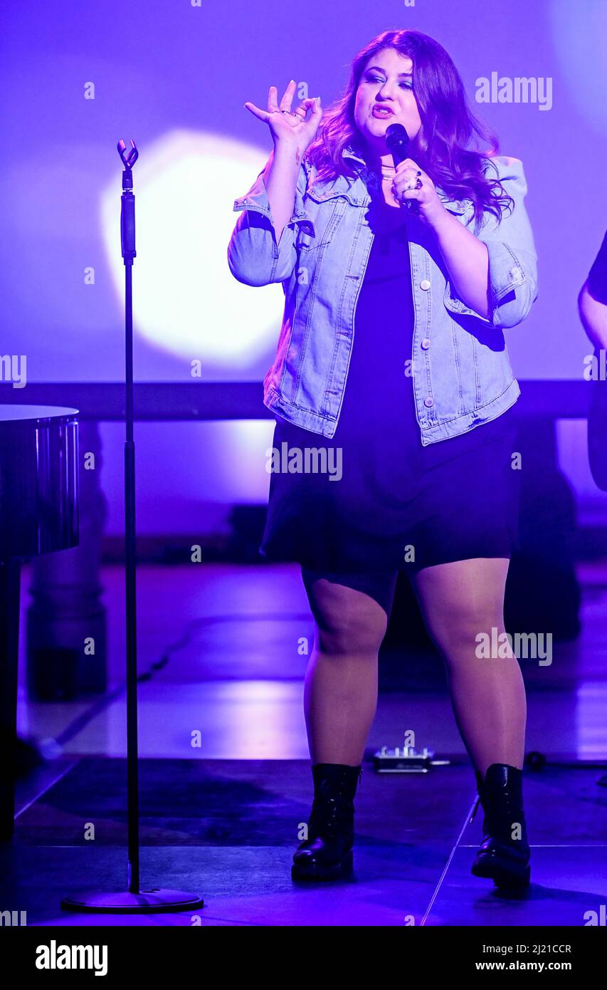 Berlin, Germany. 28th Mar, 2022. Singer Alina at the presentation of ...