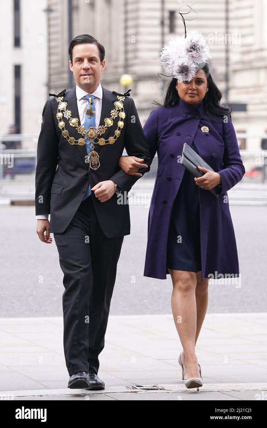 Lord Mayor of Westminster Andrew Smith and Lady Mayoress Salma Shah ...