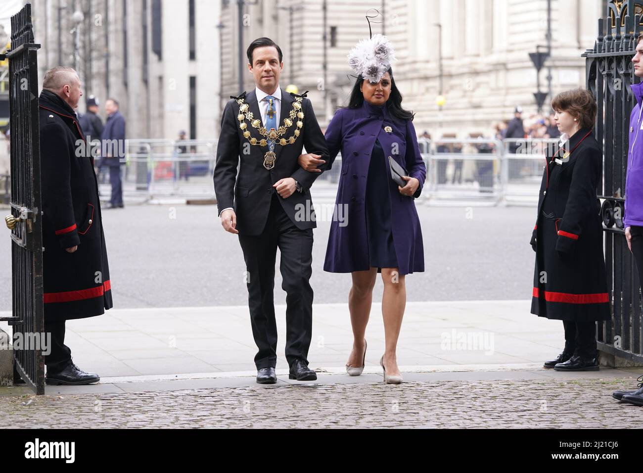 Lord Mayor of Westminster Andrew Smith and Lady Mayoress Salma Shah ...