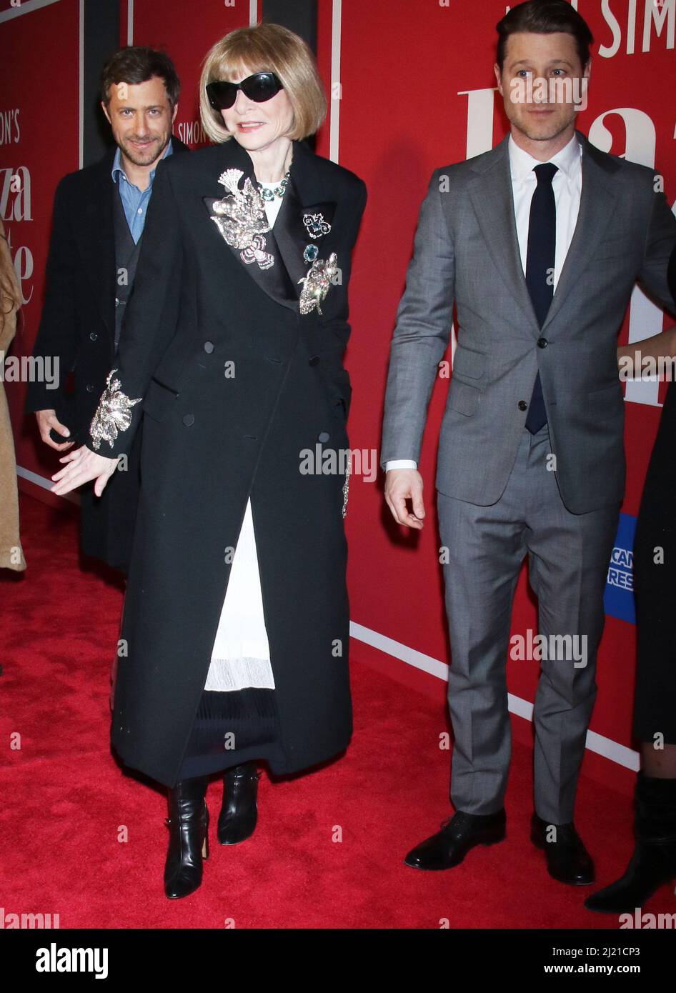 March 28, 2022.Anna Wintour attend the Open Night revival of Neil Simon ...