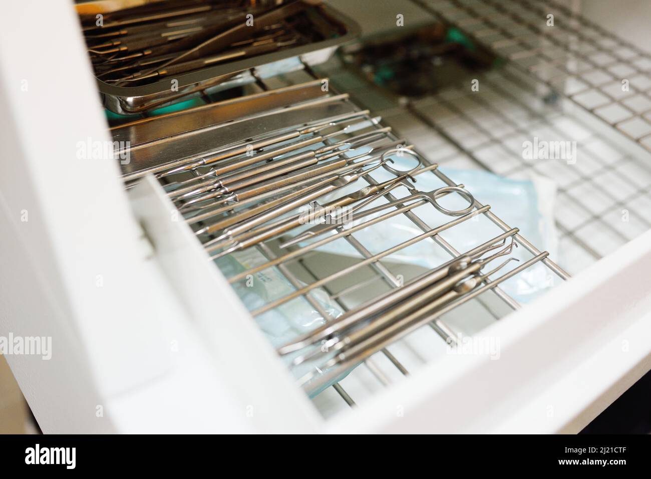 dental instruments close-up in a sterilizer Stock Photo - Alamy