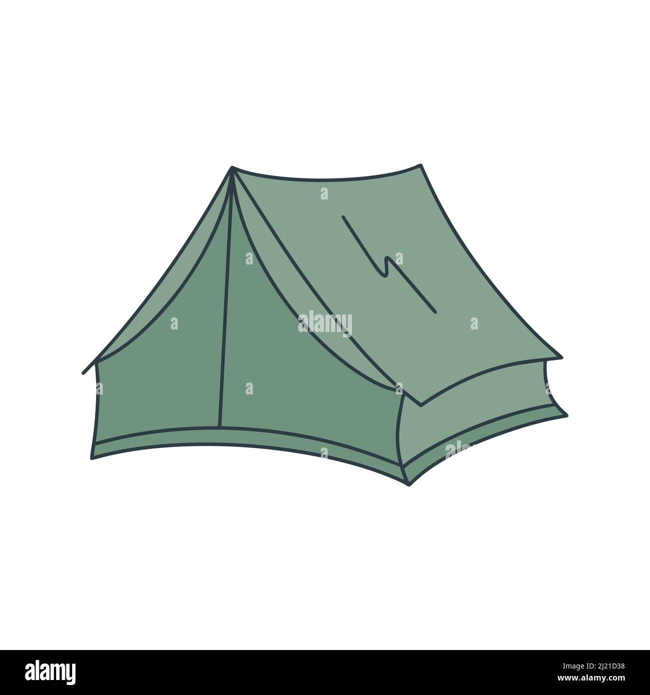 Green tent doodle style vector illustration Stock Vector Image & Art ...