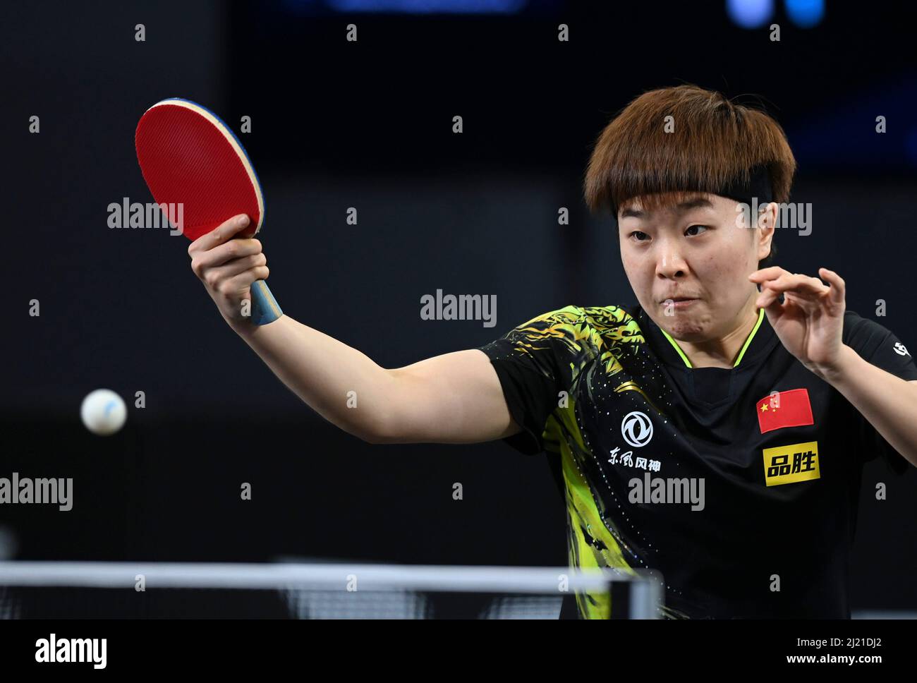 Doha, Qatar. 29th Mar, 2022. Zhang Rui of China competes during the ...