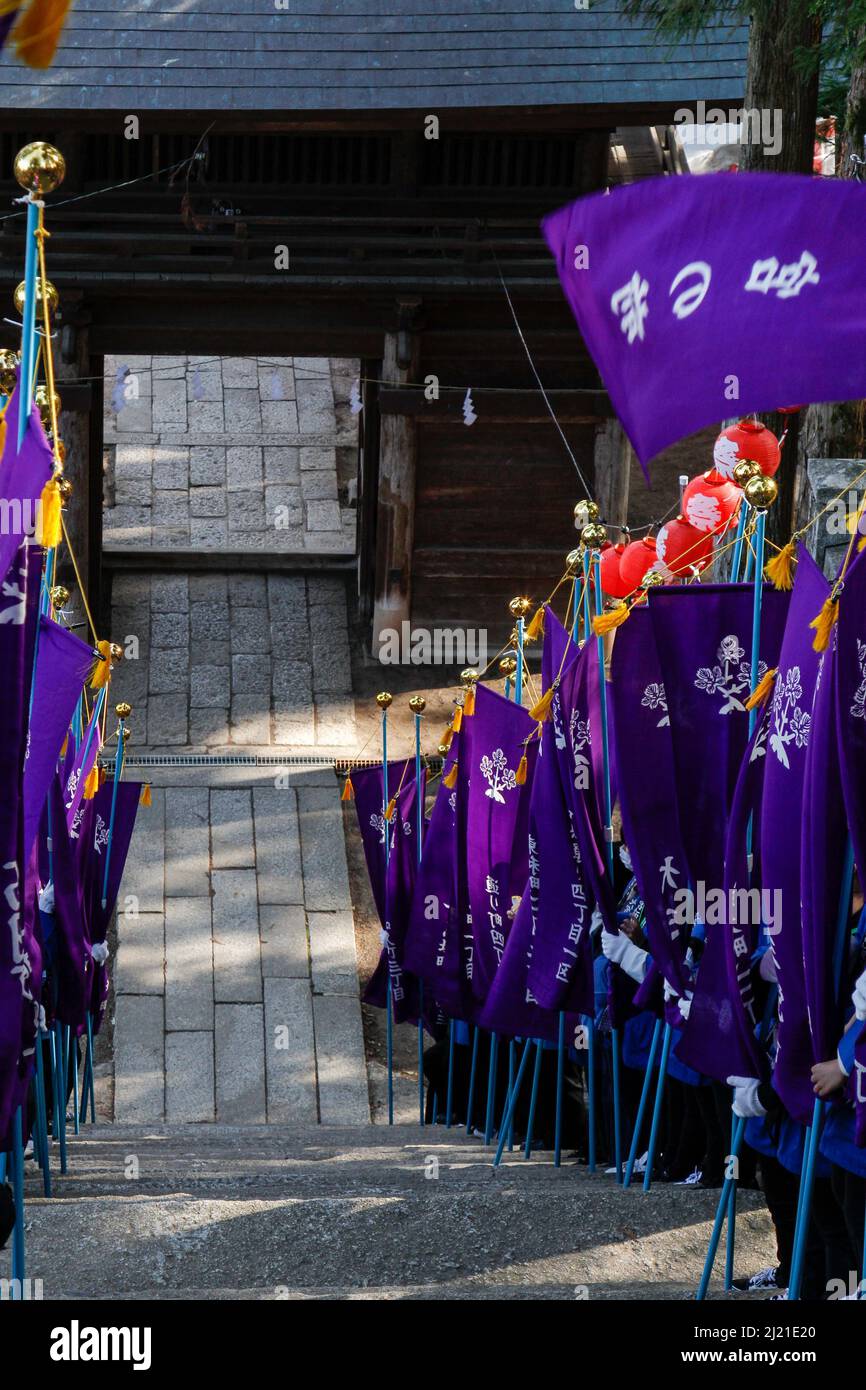 iida, nagano, japan, 2022/24/03 , Partecipants of the religious ...