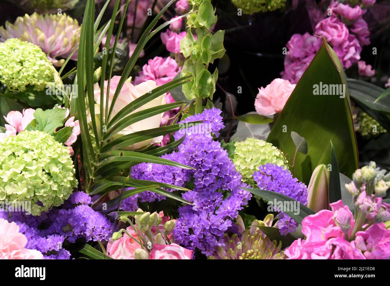 Copenhagen/Denmark./29 March 2022/.Various flowers bouquests display ...