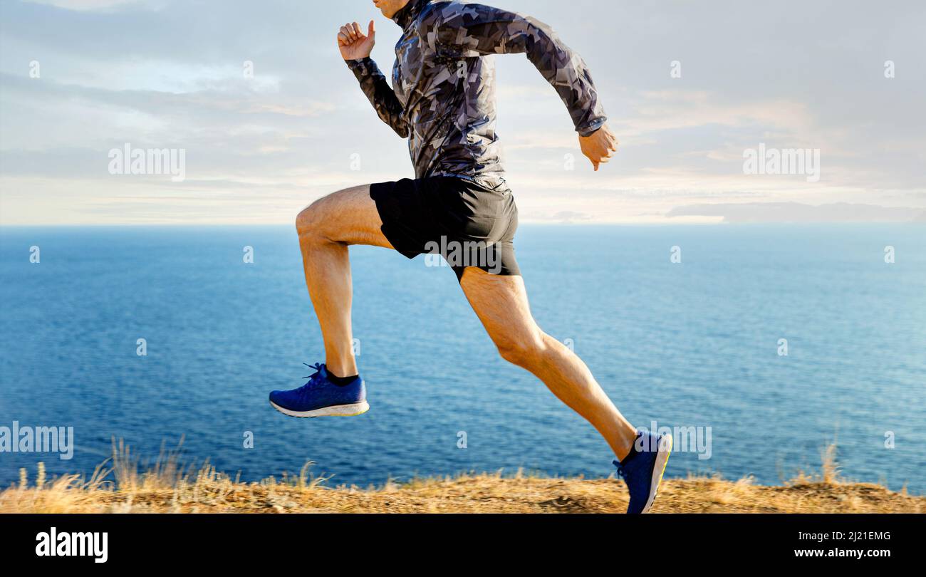 Black male runner with jacket hi-res stock photography and images - Alamy