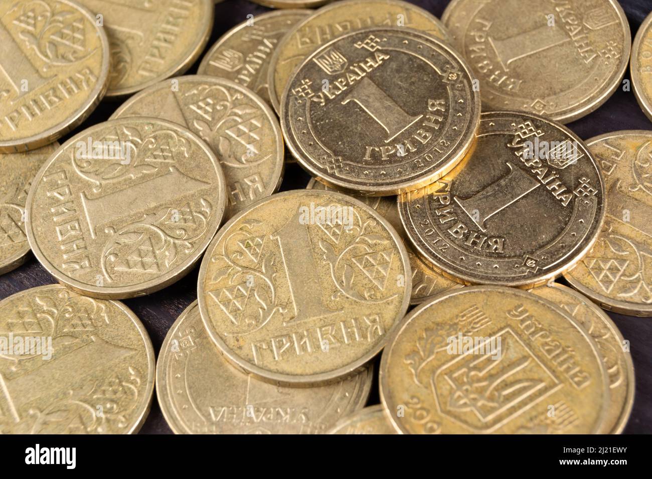 Coins ukraine ukrainian one hryvnia hi-res stock photography and images ...