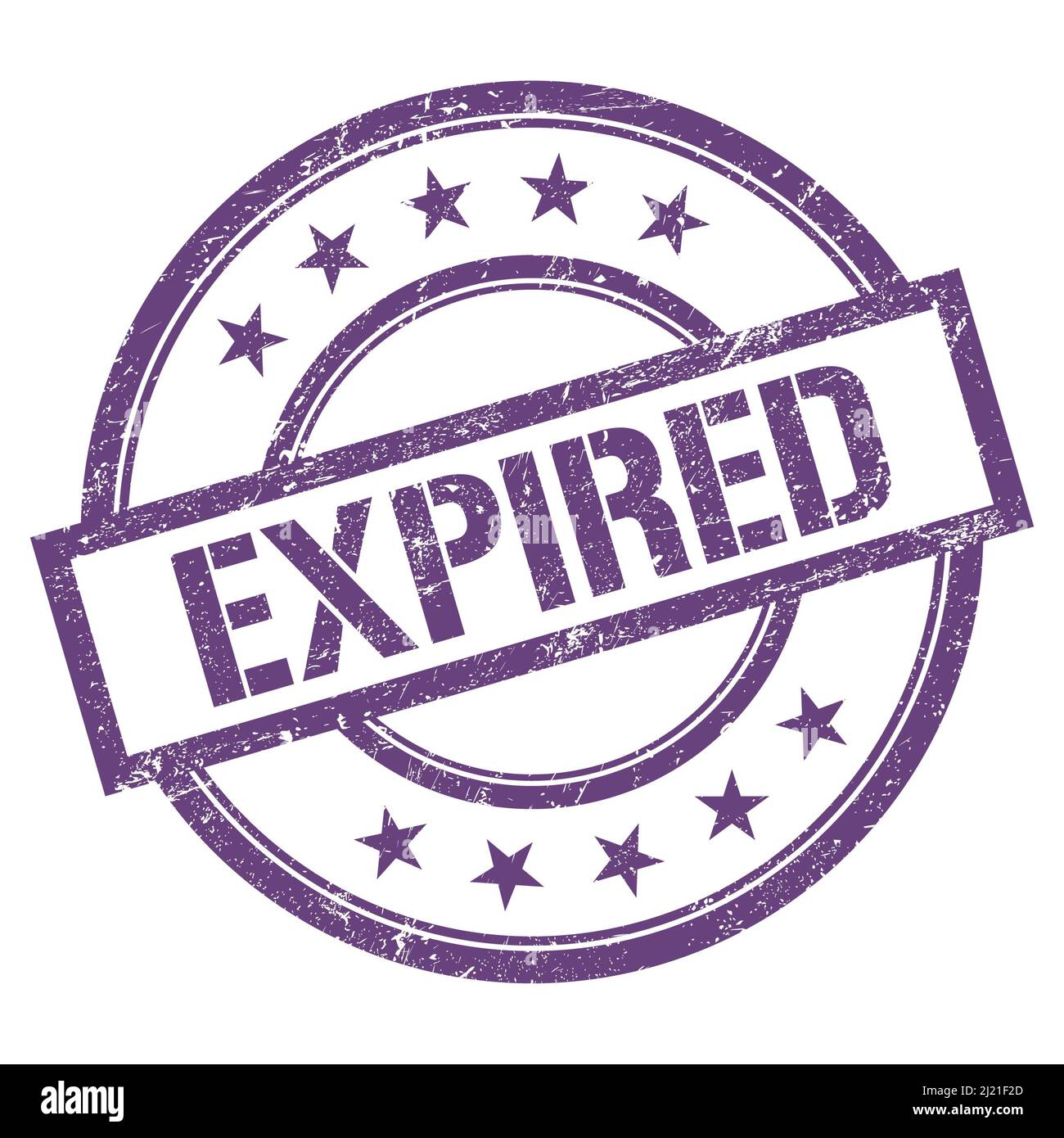EXPIRED text written on purple violet round vintage rubber stamp Stock ...