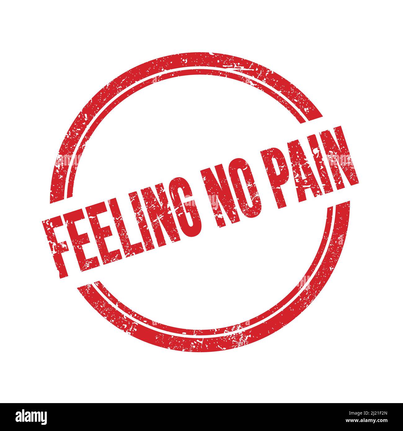 FEELING NO PAIN text written on red grungy vintage round stamp Stock ...