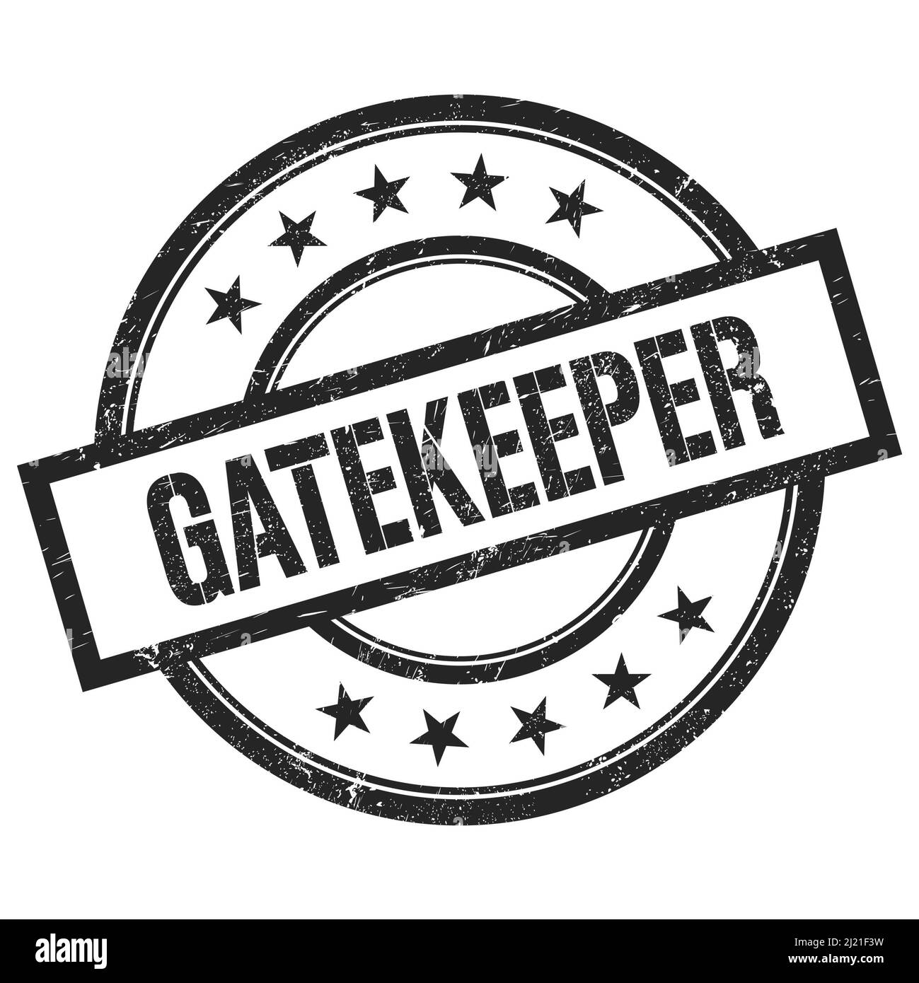 GATEKEEPER text written on black round vintage rubber stamp Stock Photo ...