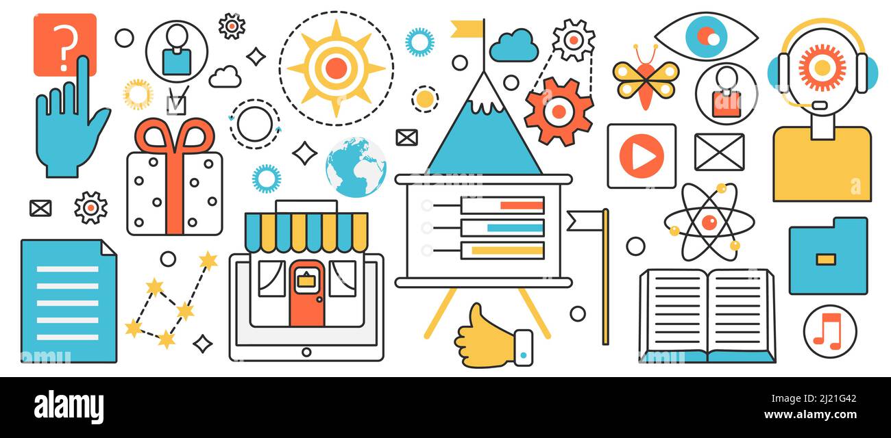 Online shopping technology, modern service. Sales process in retail ...