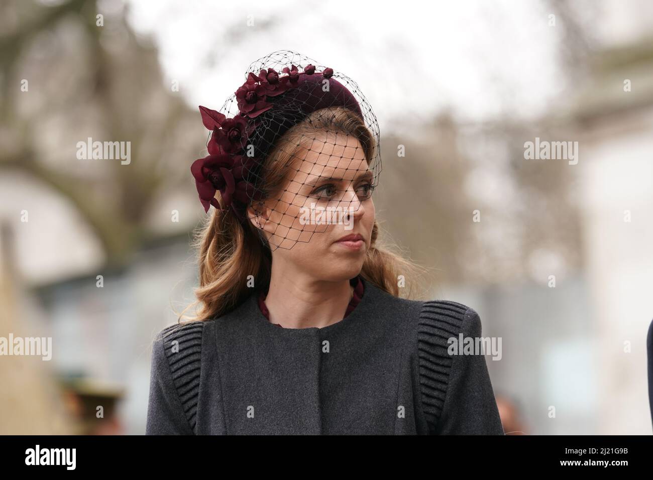 Princess Beatrice leaving after for a Service of Thanksgiving for the ...